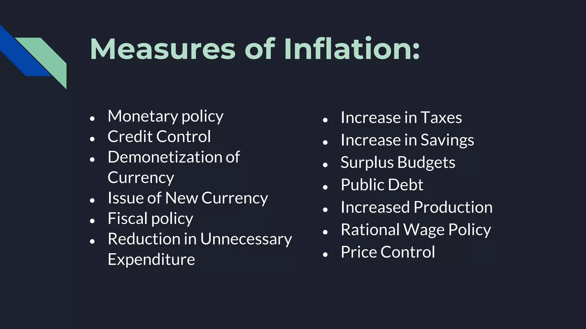Inflation (Economics presentation) | PPTX