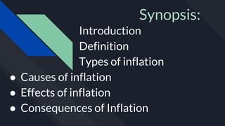 Inflation (Economics presentation) | PPTX