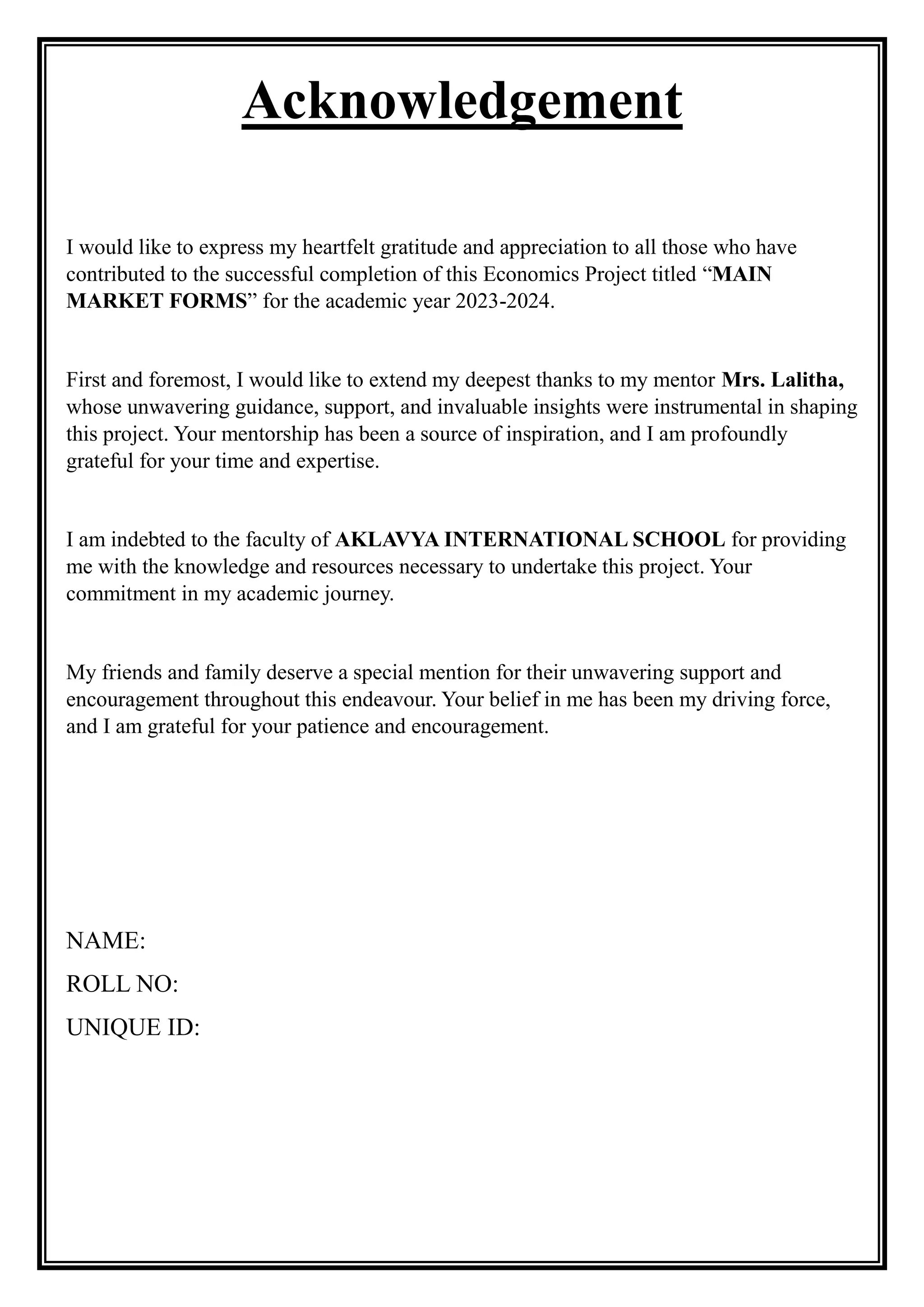 Economics Project (Main forms of Market) | DOCX