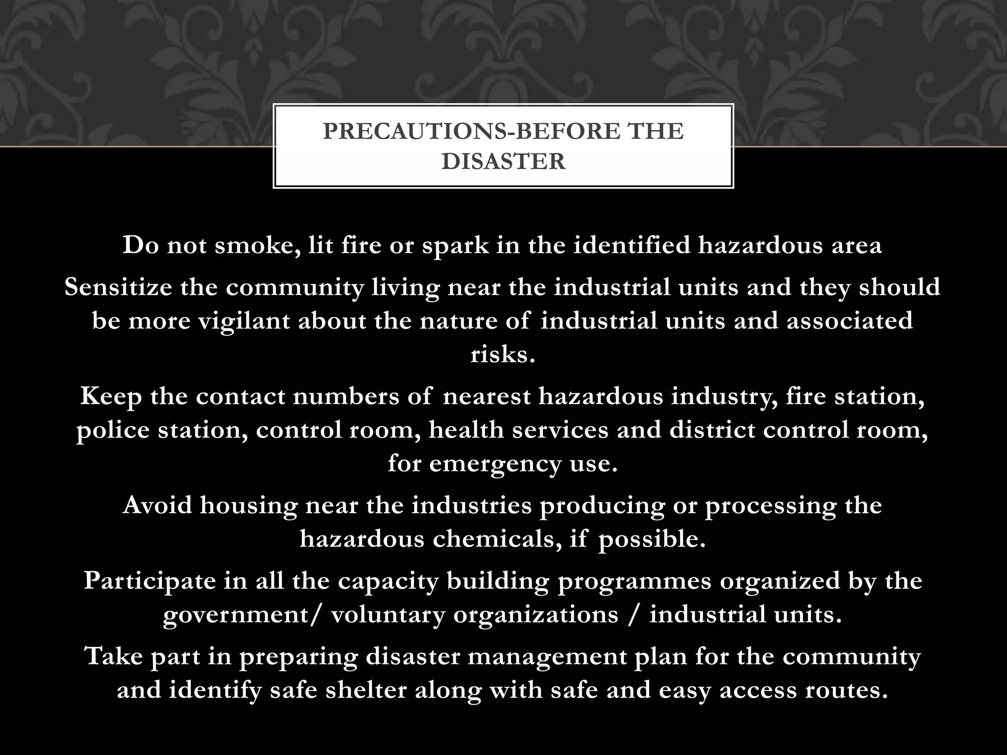 Human Induced Disasters - Chemical Disaster / Accident | PPTX