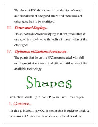 Economics project on Production Possibilty Curve | DOCX