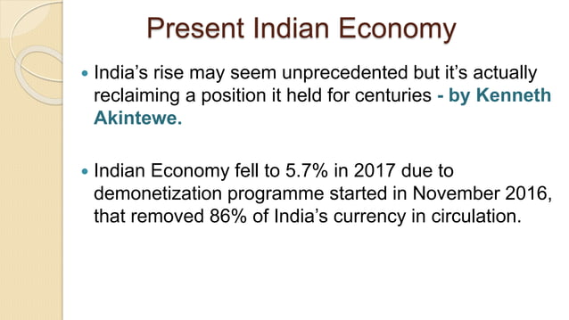 Economic growth of India over the past century | PPT