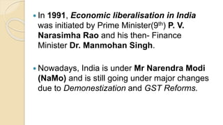 Economic growth of India over the past century | PPTX