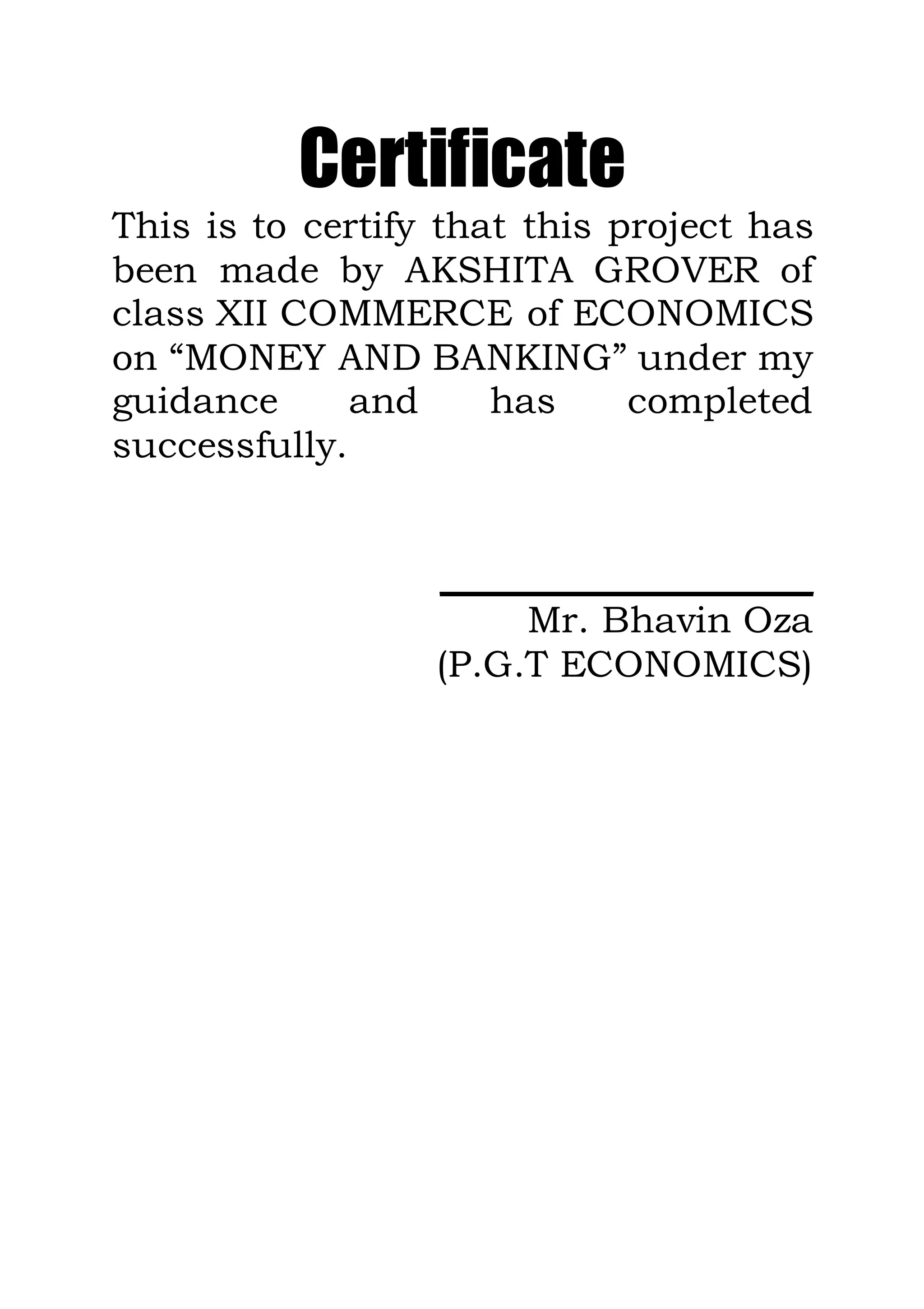 Economics project | DOCX