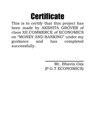 Economics project | DOCX