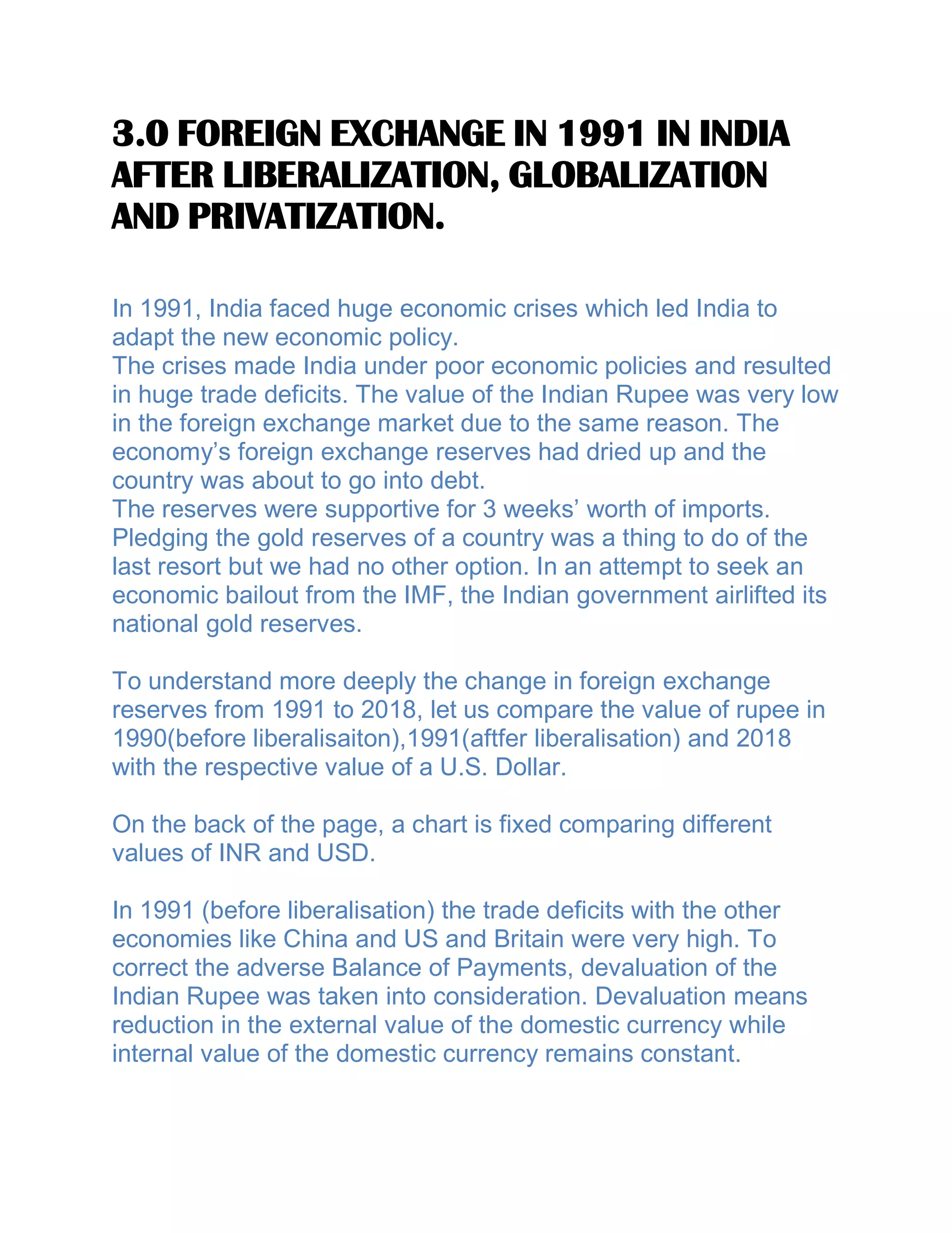 Economics Project Class 12 (Foreign Exchange Markets) | PDF