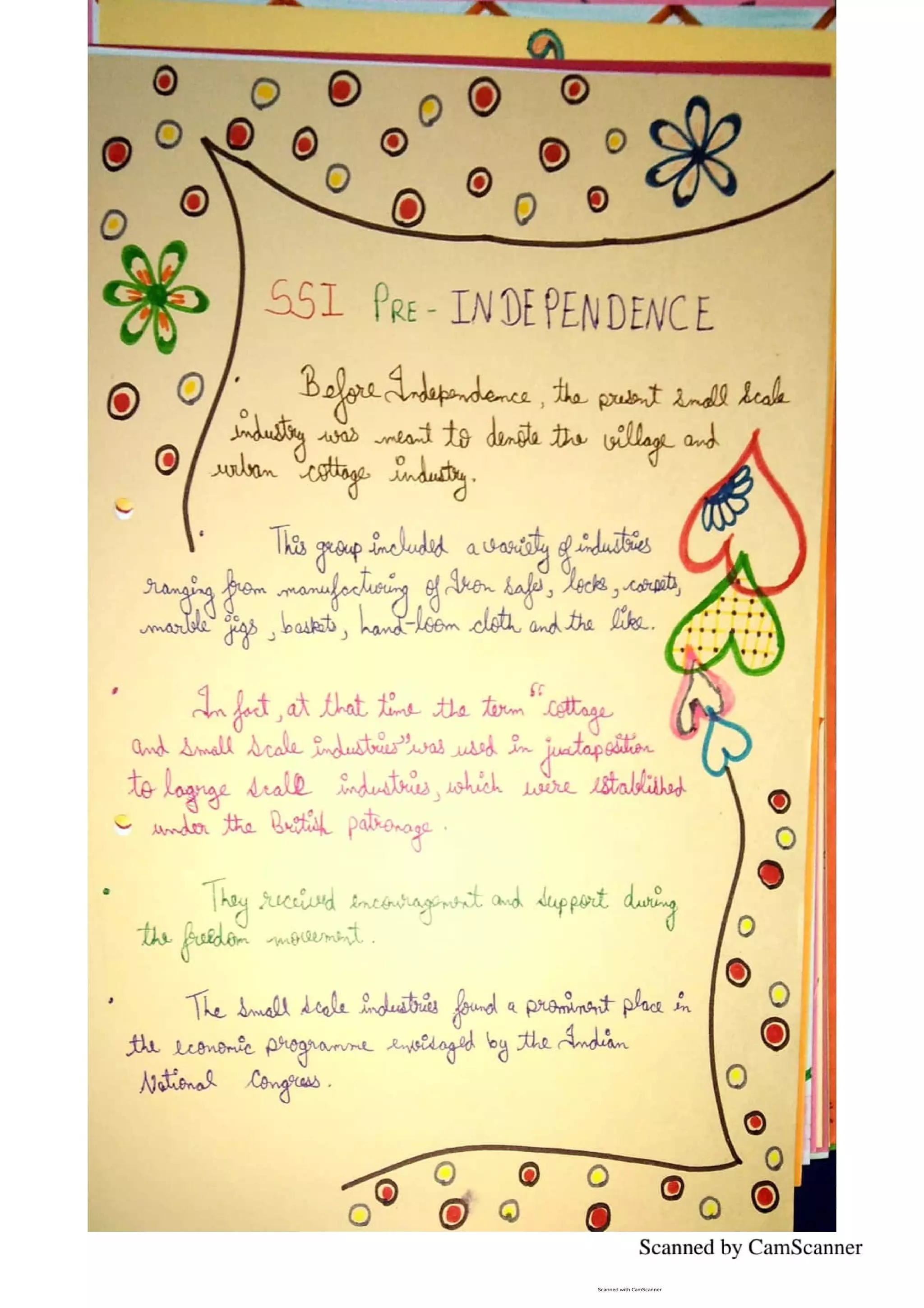 Economics project on Small Scale Industries for class 12. | PDF