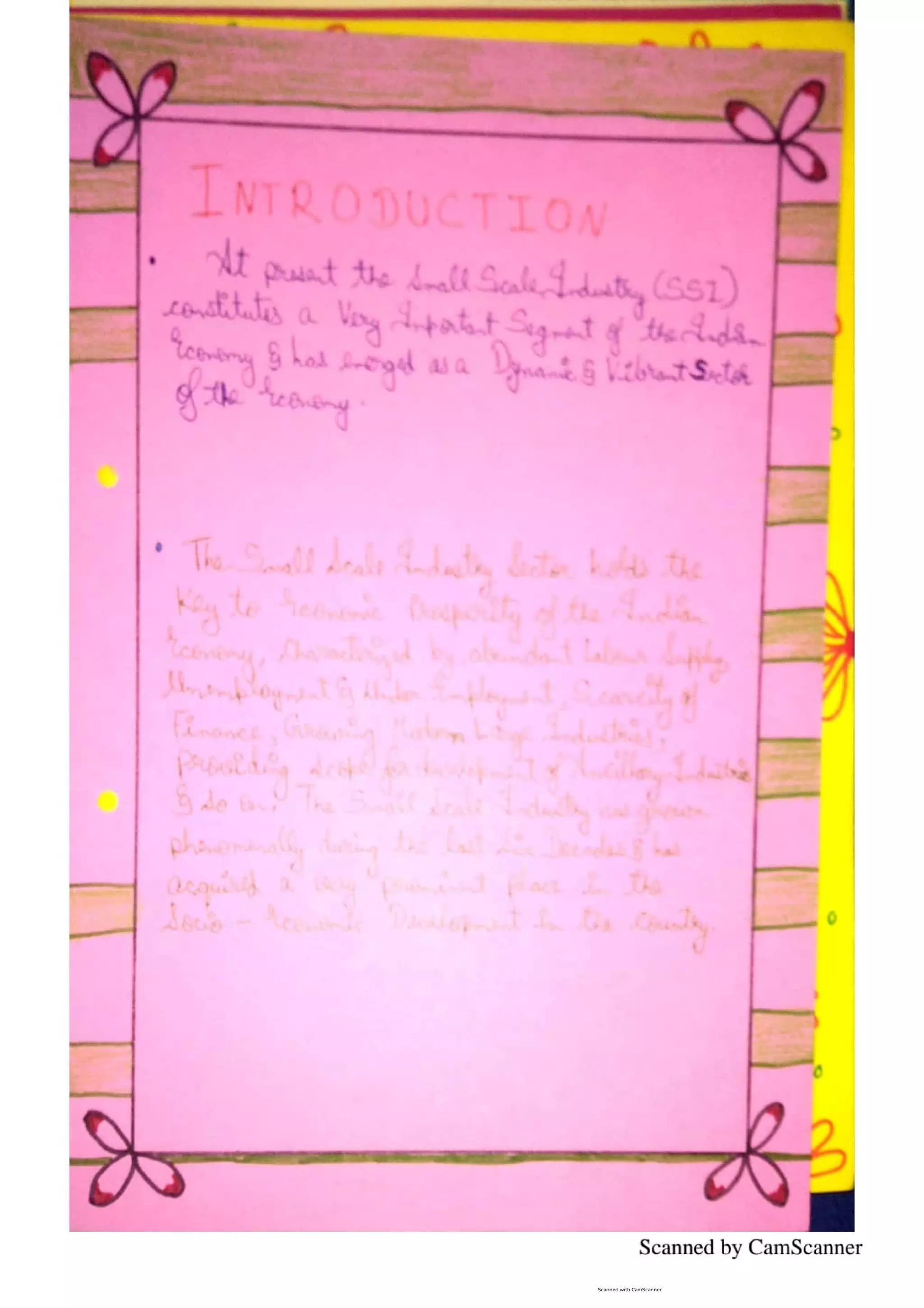 Economics project on Small Scale Industries for class 12. | PDF