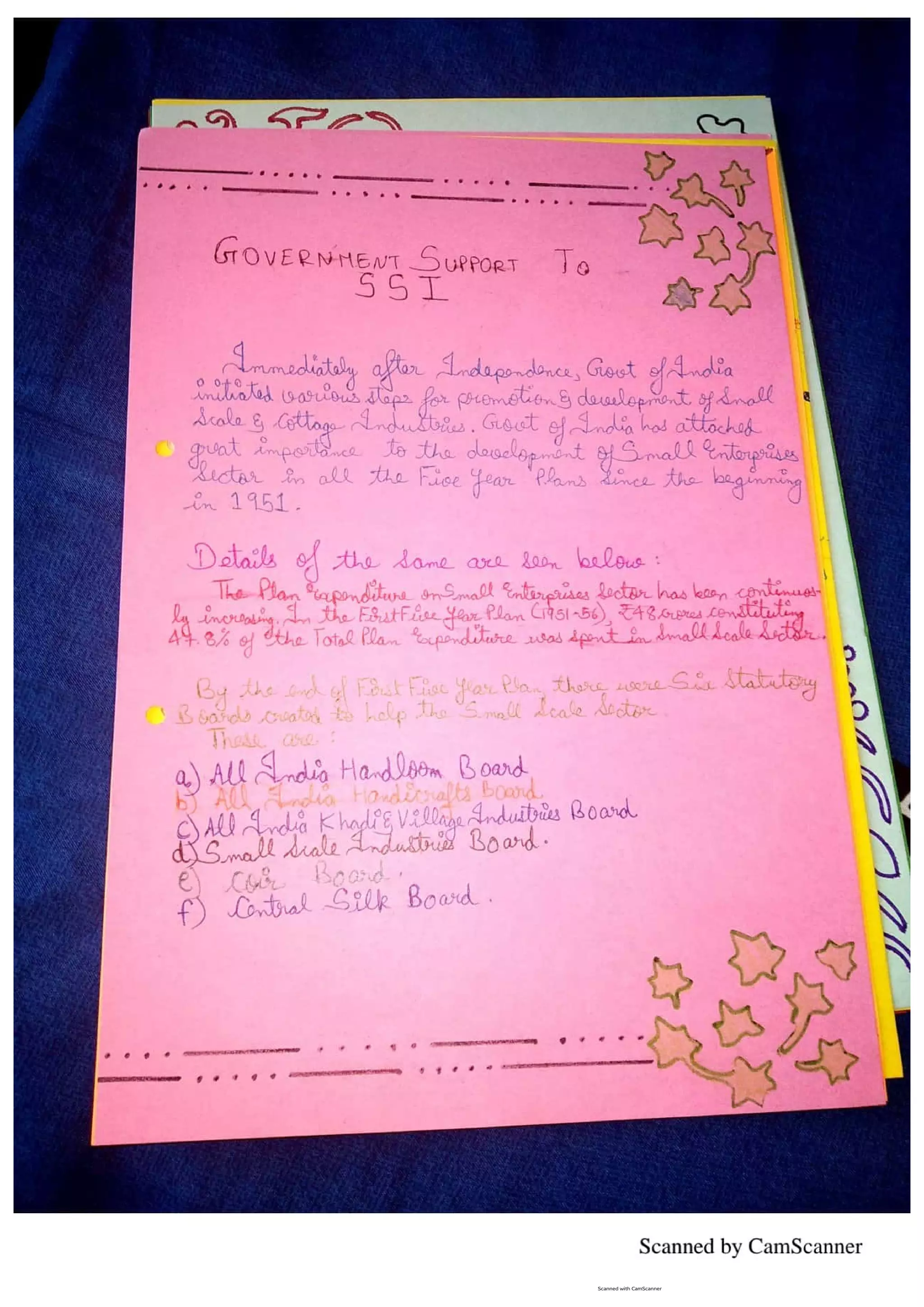 Economics project on Small Scale Industries for class 12. | PDF