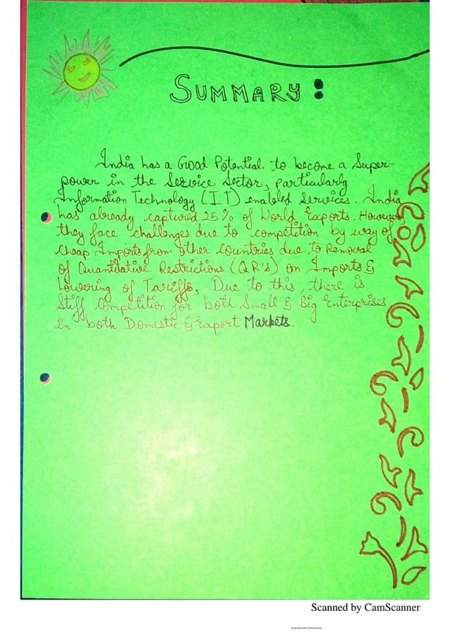 Economics project on Small Scale Industries for class 12. | PDF