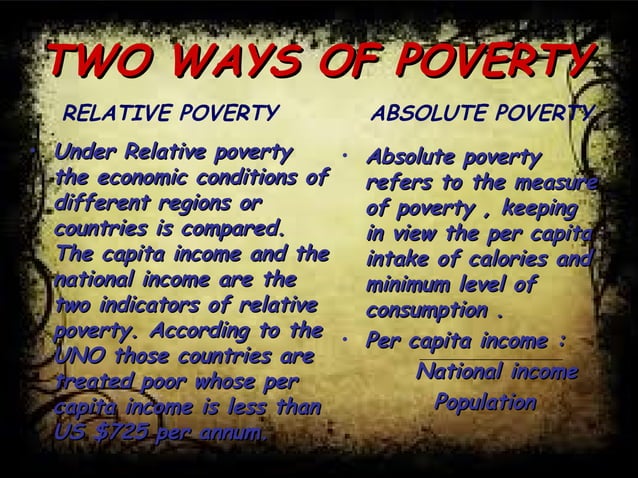 Economics project on poverty | PPT