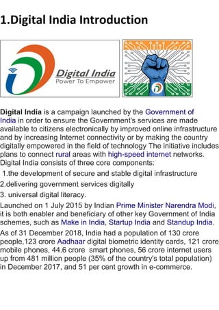 CBSE economics Project class 12 Digital India | PDF