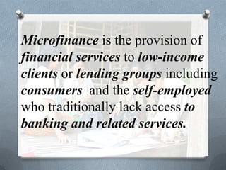 Microfinance in Rural Credit | PPTX