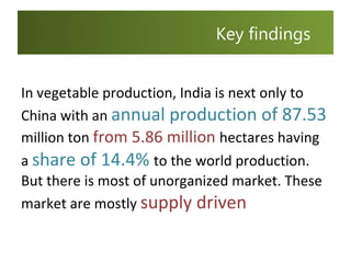 Economics project on demand and supply of fresh vegetables | PPT