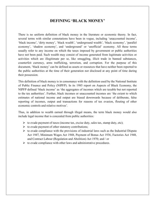 Economics report on black money | PDF