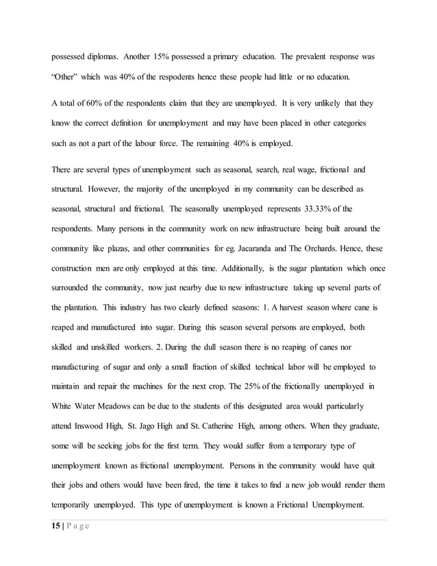 Economics CSEC SBA Sample | DOCX