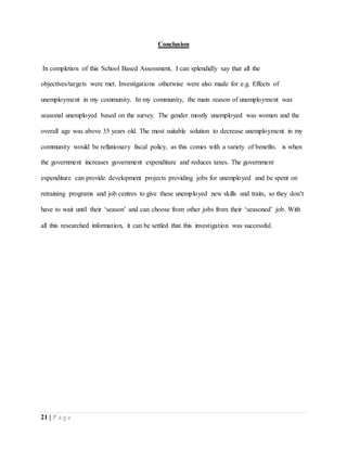 Economics CSEC SBA Sample | DOCX