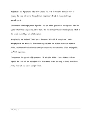 Economics CSEC SBA Sample | DOCX