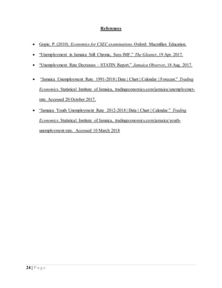 Economics CSEC SBA Sample | DOCX