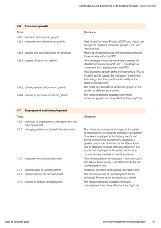 Economics syllabus 2026.pdf for IGCSE subject | PDF