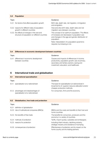Economics syllabus 2026.pdf for IGCSE subject | PDF