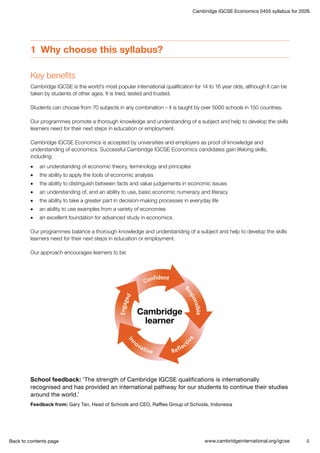 Economics syllabus 2026.pdf for IGCSE subject | PDF