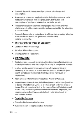 Economics system.pdf By.Milan Kagarana | PDF