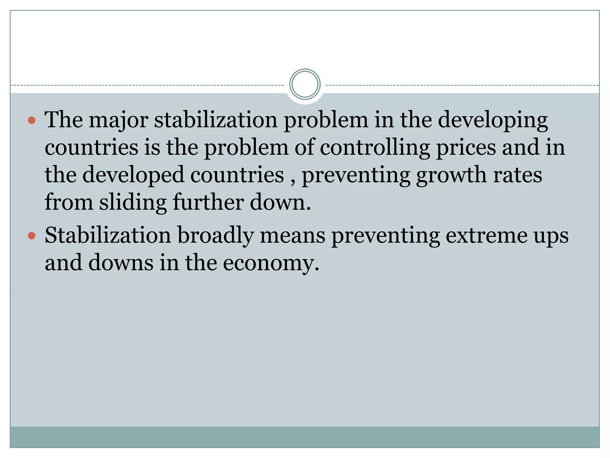 Economic stabilization Managerial Economics | PPTX