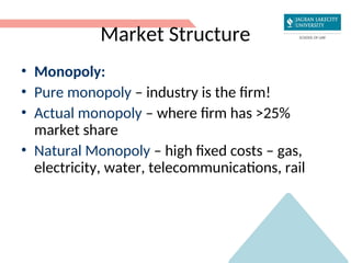 Market structures in economics and uses. | PPT