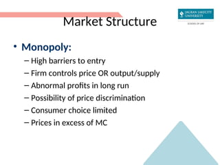 Market structures in economics and uses. | PPT