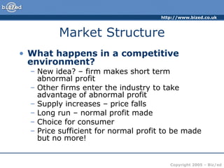 Type of market structure and levels of competition | PPT
