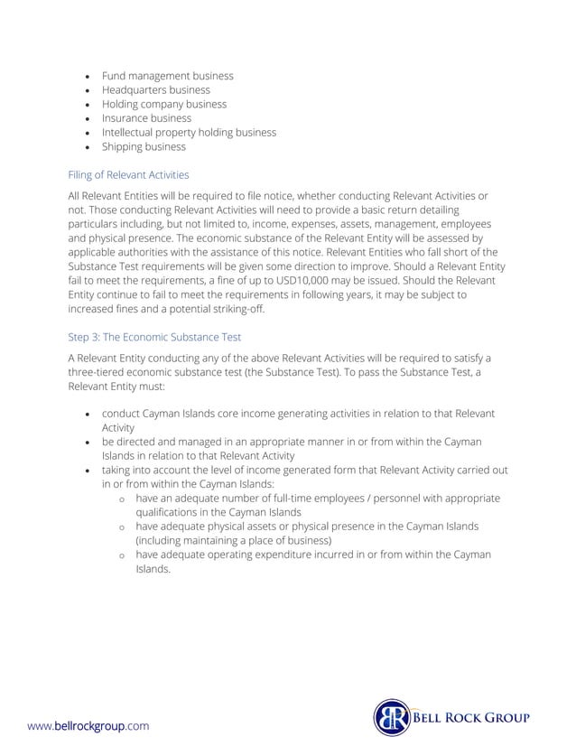 Economic Substance - Cayman Islands | PDF