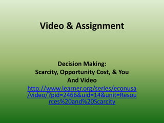 Economics unit 1 slide show | PPTX