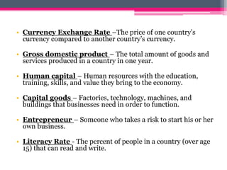 Economics vocabulary 2011 | PPTX