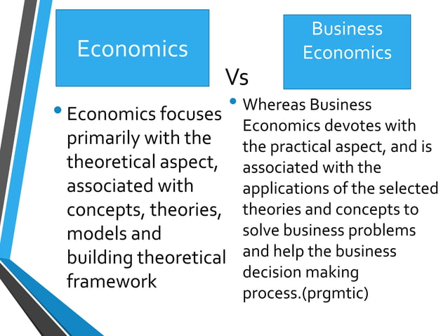 Economics vs Business Economics | PPTX | Business | Business and Finance