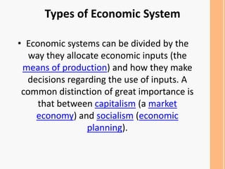 Economic system | PPTX