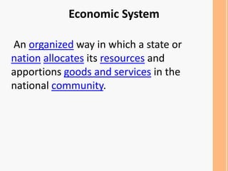 Economic system | PPTX