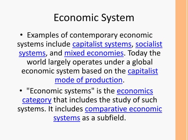 Economic system | PPTX