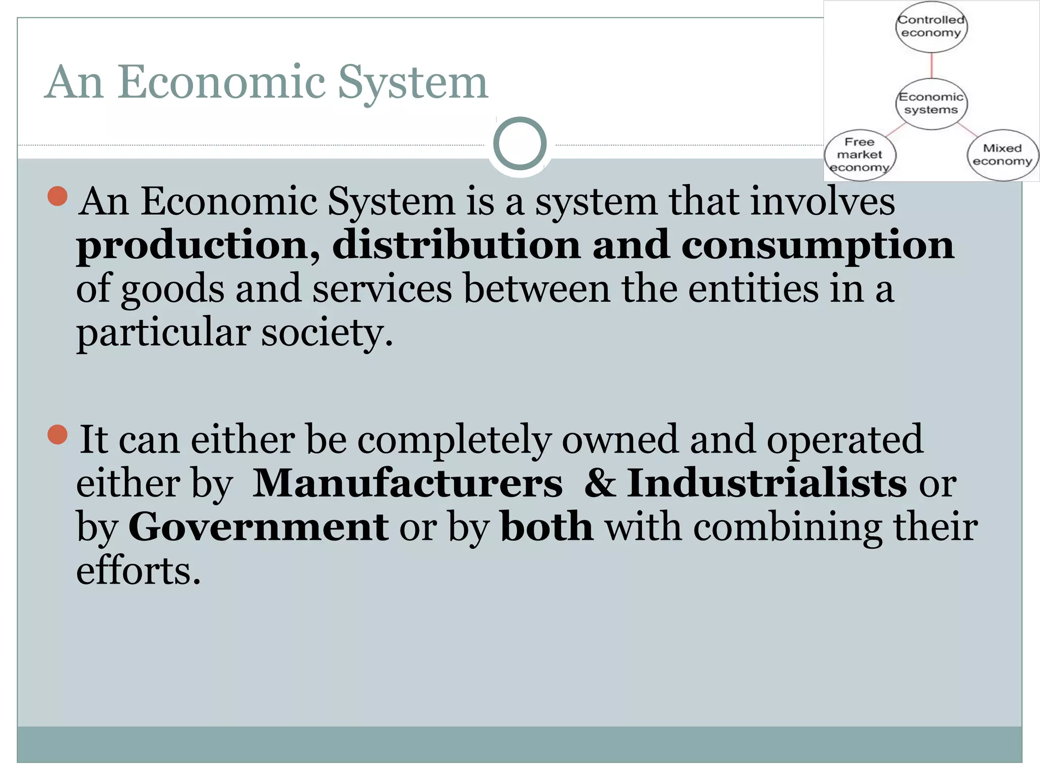 PRESENTATION ON Economic system | PPT