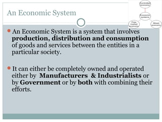 PRESENTATION ON Economic system | PPT