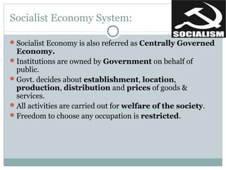PRESENTATION ON Economic system | PPT