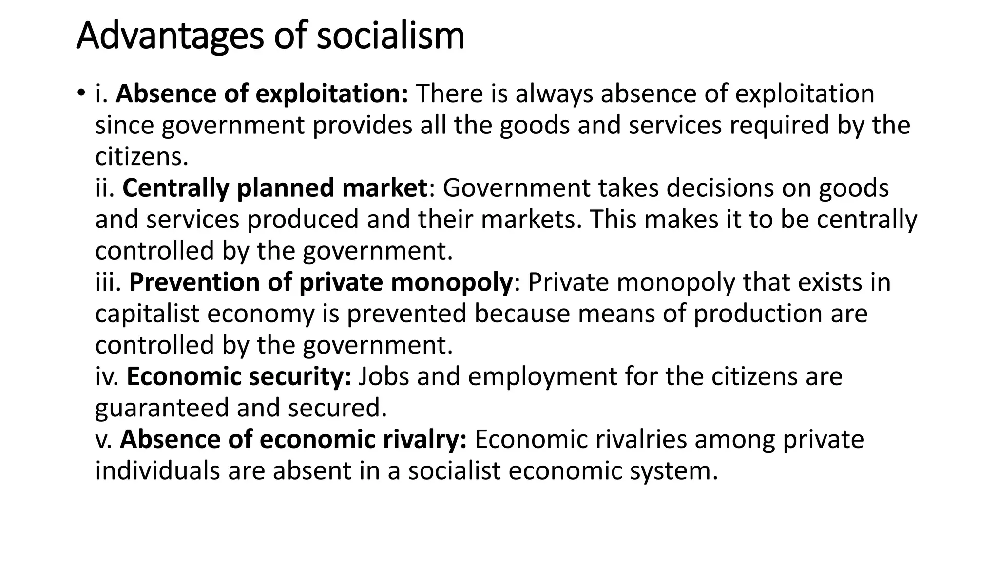 Economic system 2 types, advantages, and disadvantages | PPTX