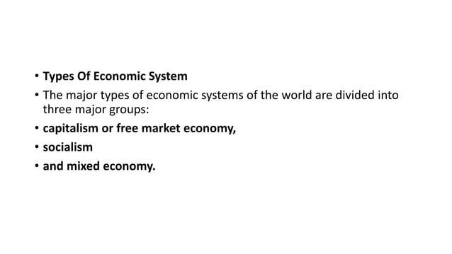 Economic system 2 types, advantages, and disadvantages | PPTX | Economy ...