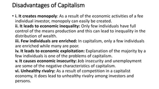 Economic system 2 types, advantages, and disadvantages | PPTX