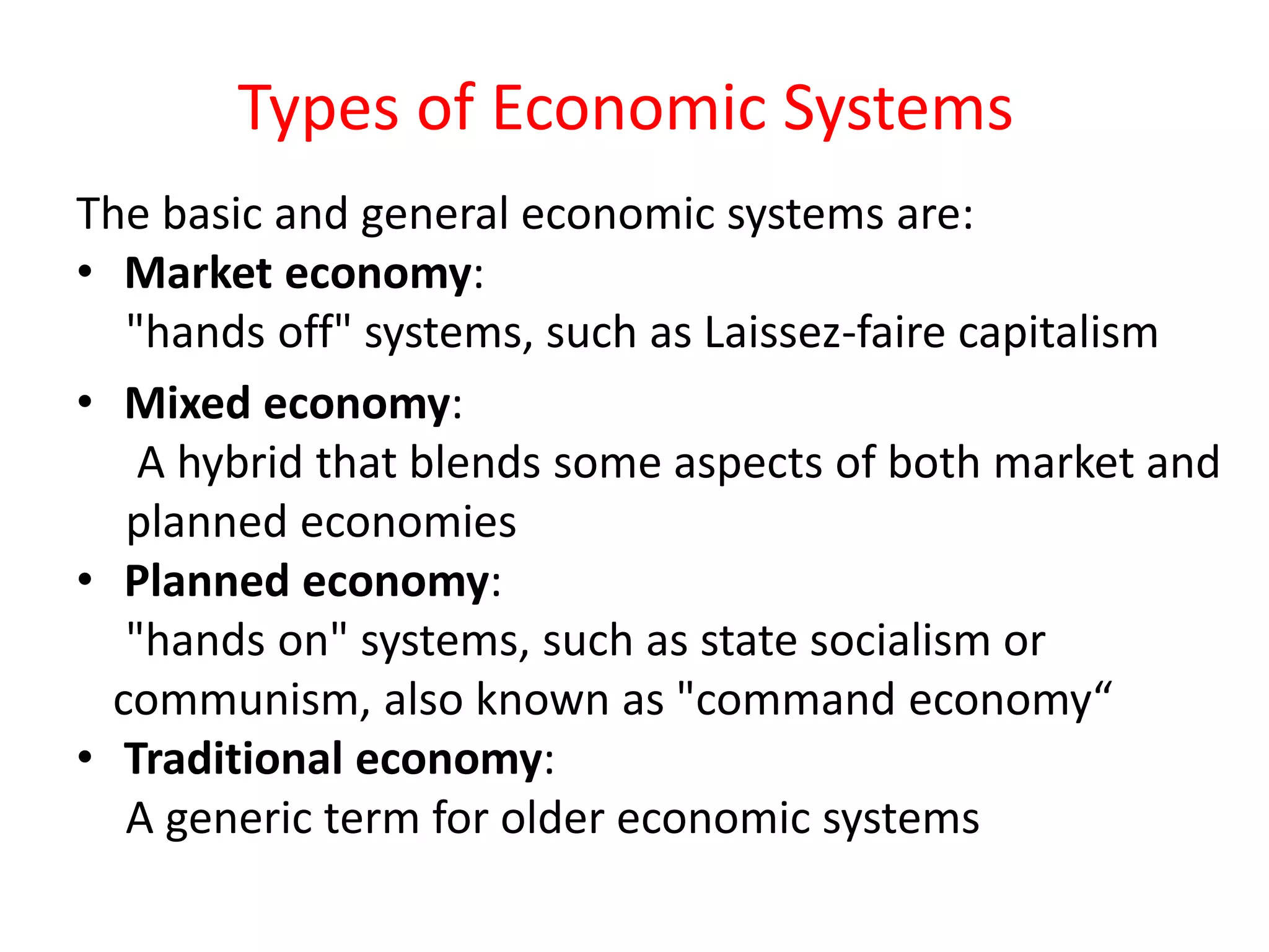 Economic system | PPTX