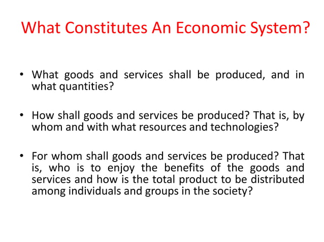 Economic system | PPTX
