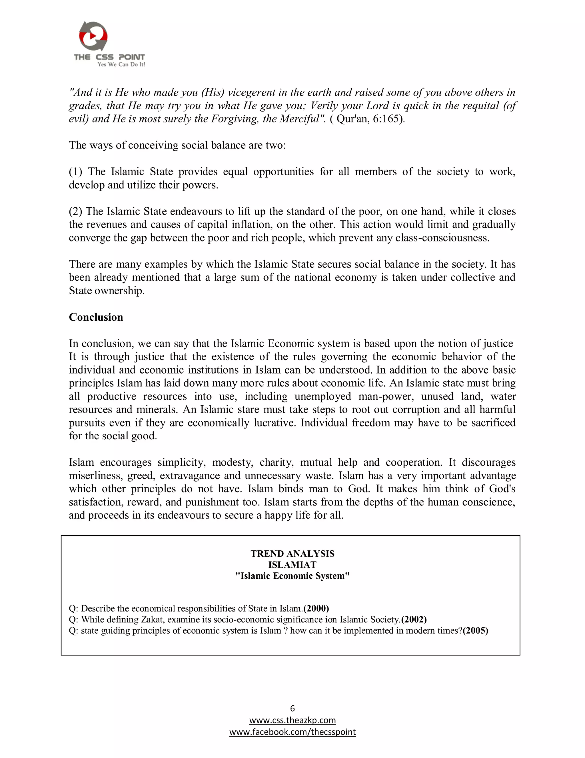 Economic system in islam | PDF