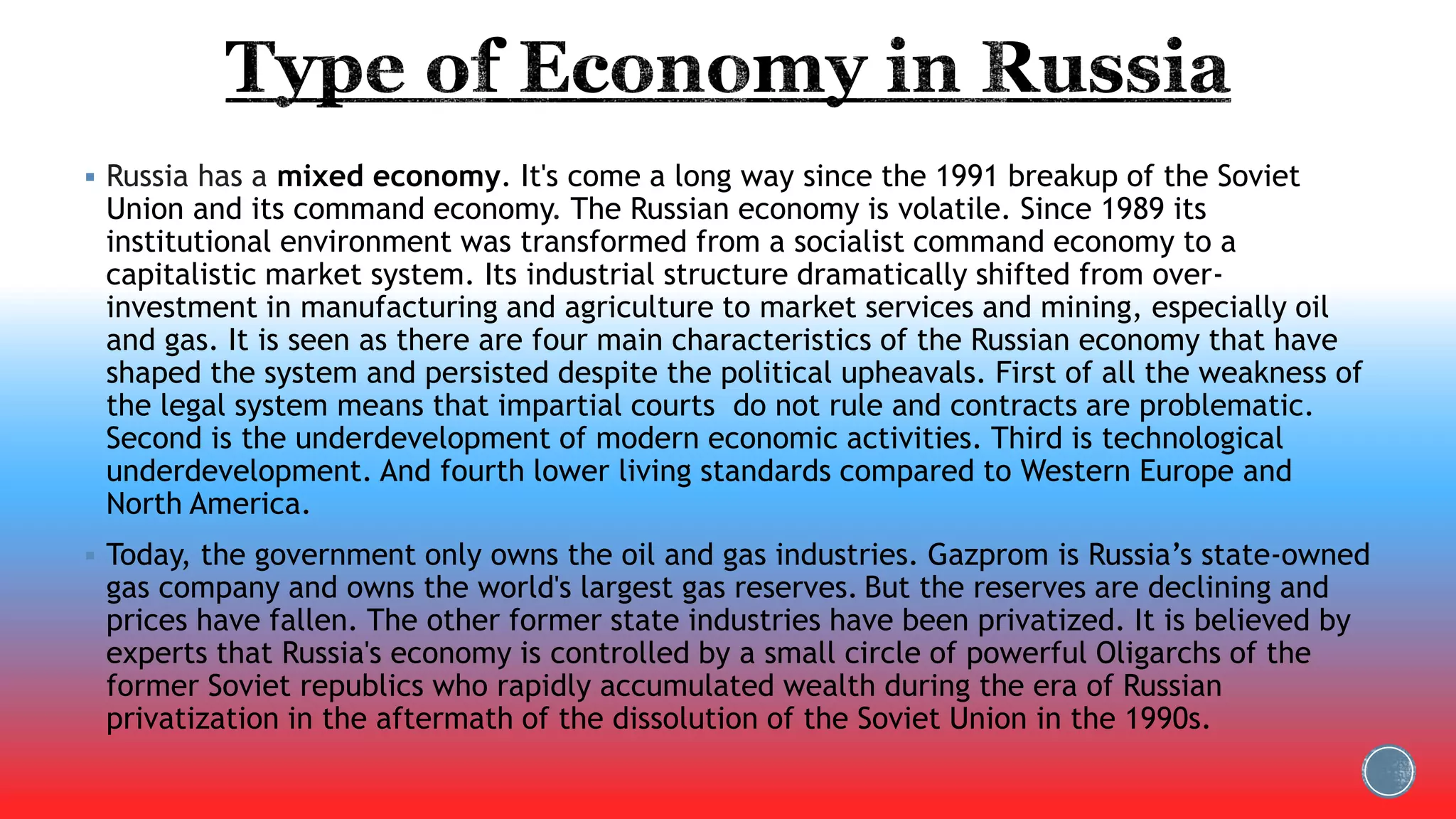 Economy of Russia | PPTX