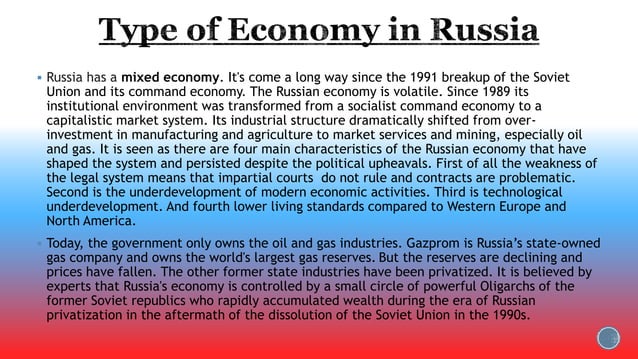 Economy of Russia | PPTX