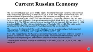 Economy of Russia | PPTX